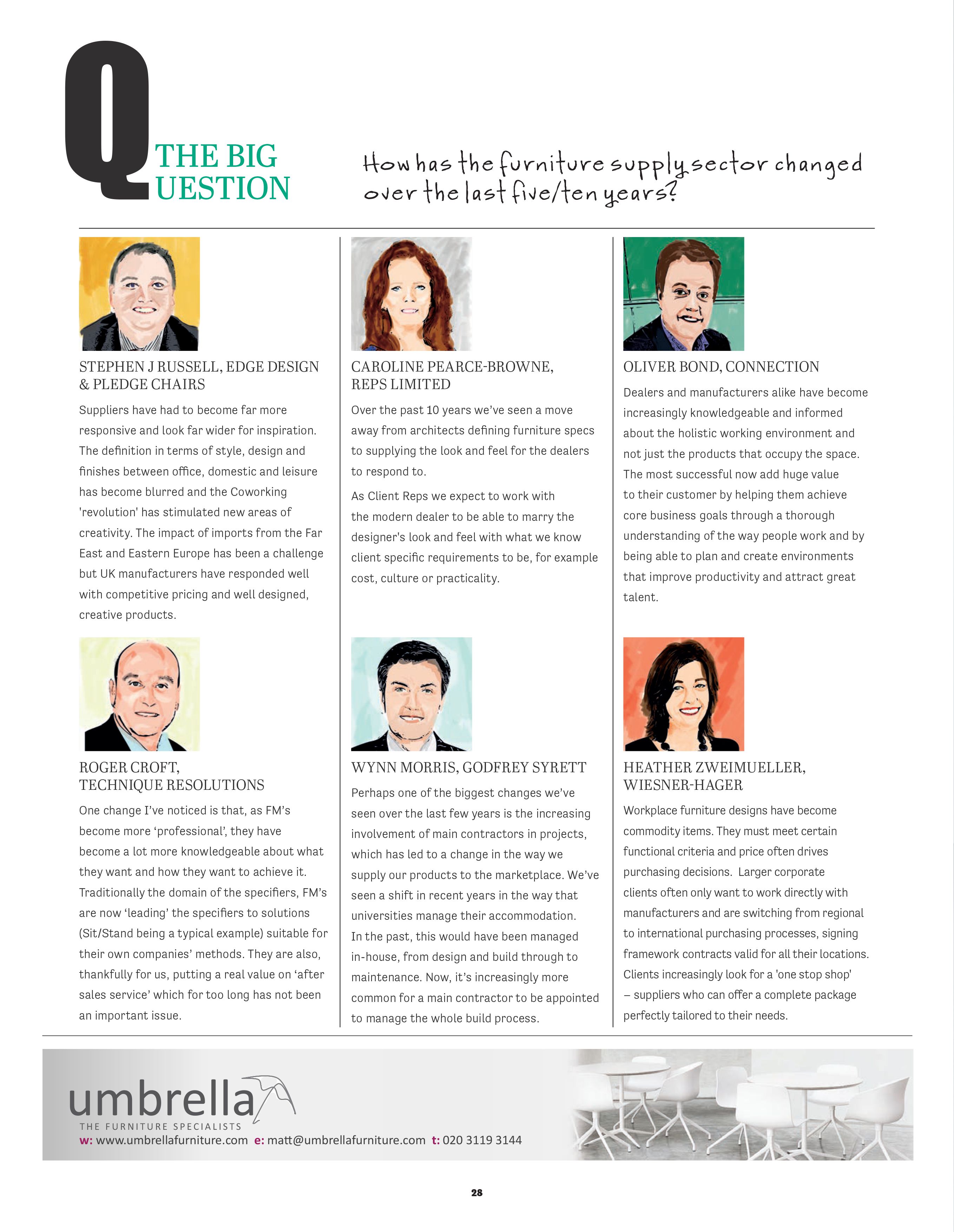 Reps featured in Mix Interiors Magazine's "The Big Question"